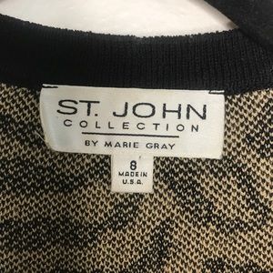 St. John Collection | Sweaters | St John Collection Marie Gray Animal Cardigan | Poshmark